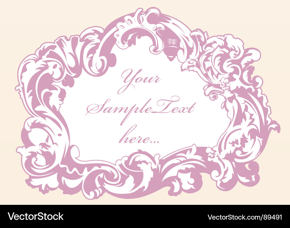 Vintage pink frame Royalty Free Vector Image - VectorStock