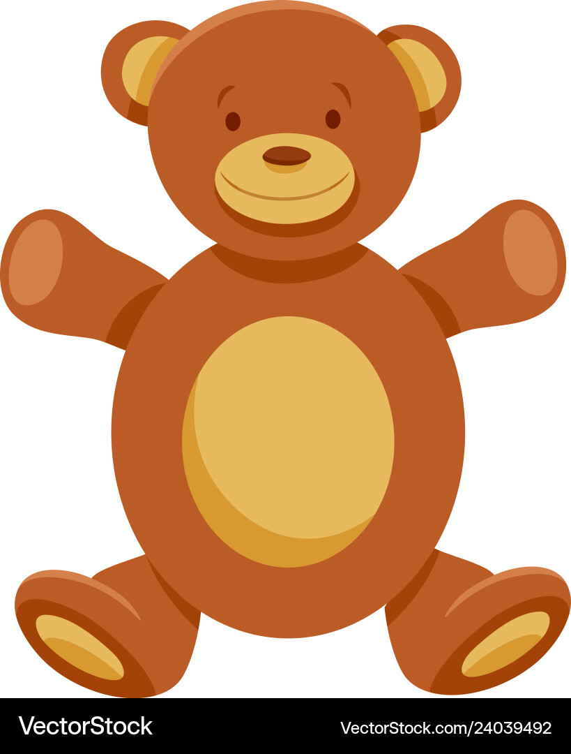 Cute teddy bear cartoon character Royalty Free Vector Image