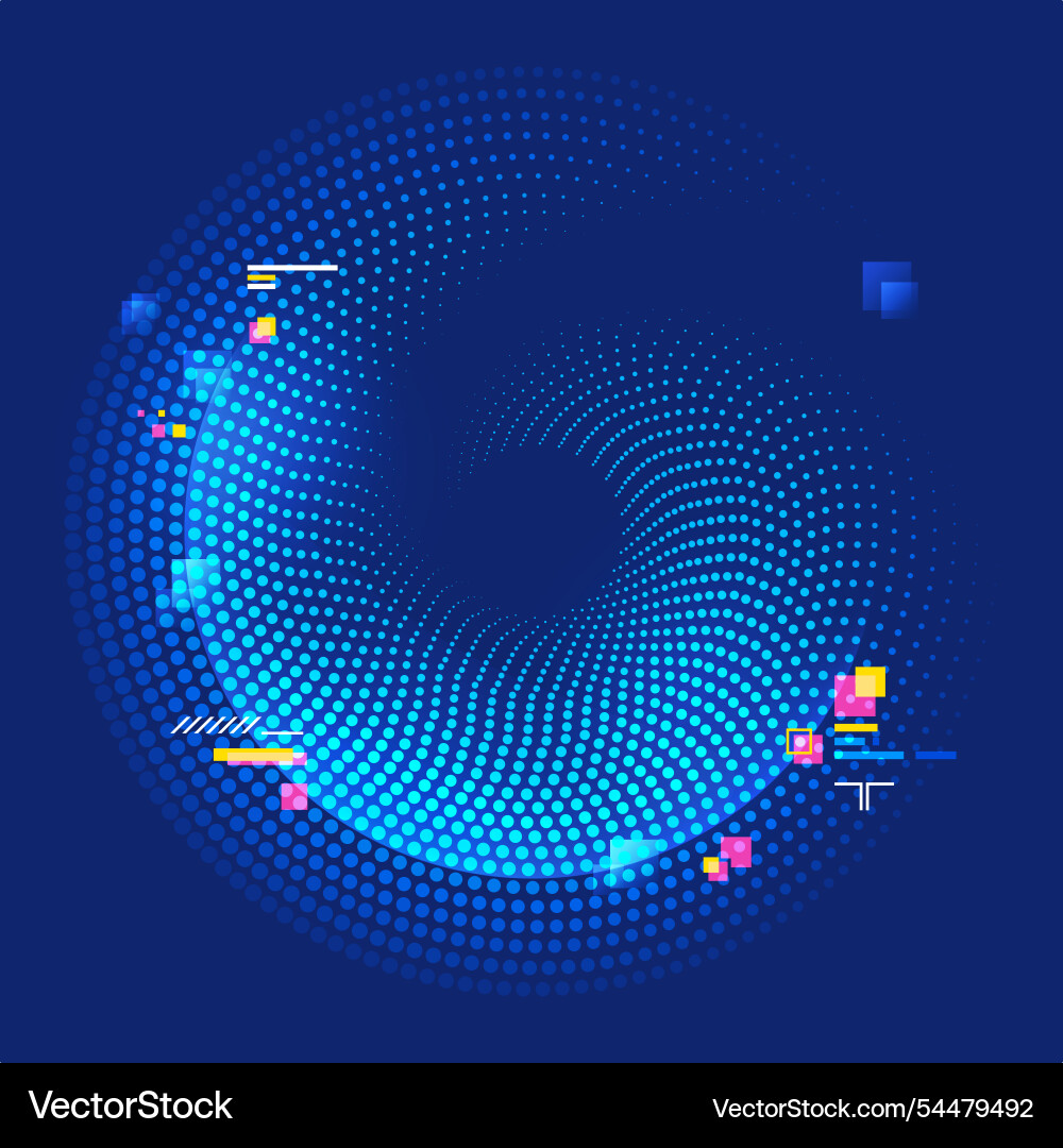 Dottedtech Lizenzfreies Vektorbild - VectorStock