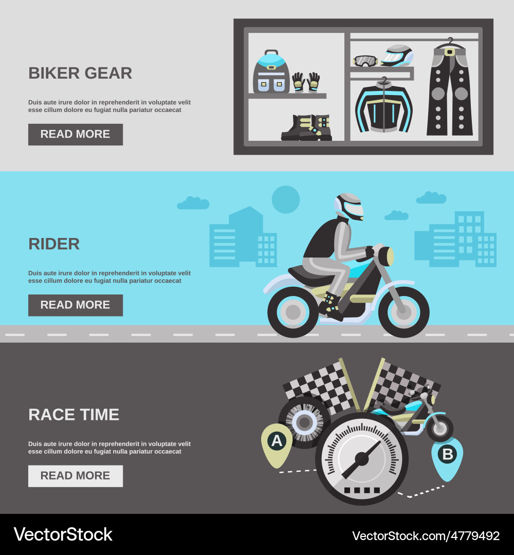 Rider banner set Royalty Free Vector Image - VectorStock