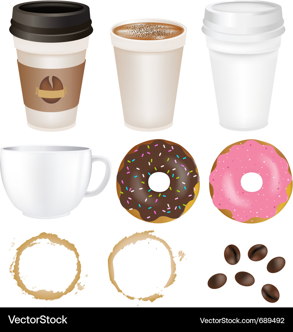 Set coffee Royalty Free Vector Image - VectorStock
