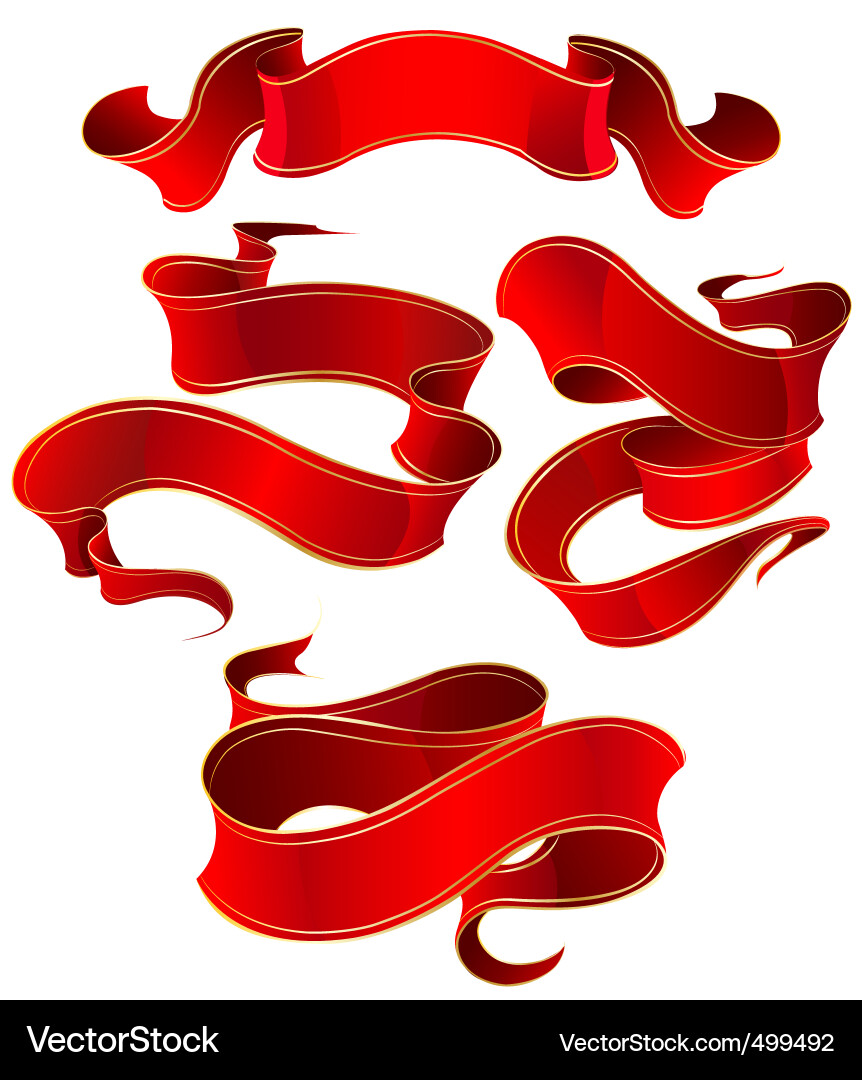 Silk ribbon Royalty Free Vector Image - VectorStock