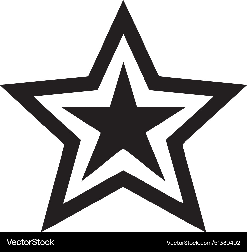 Star - minimalist and flat logo Royalty Free Vector Image