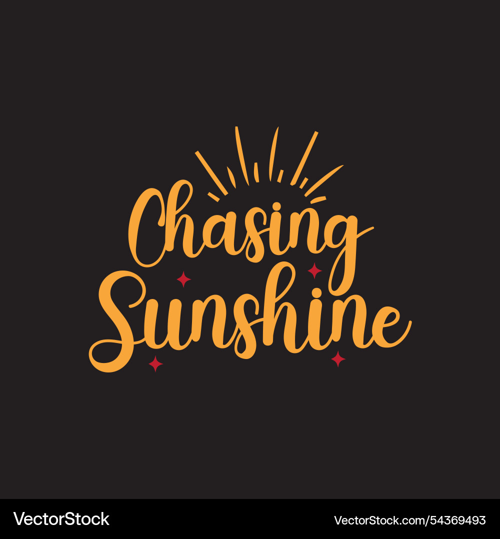 Chasing sunshine Royalty Free Vector Image - VectorStock