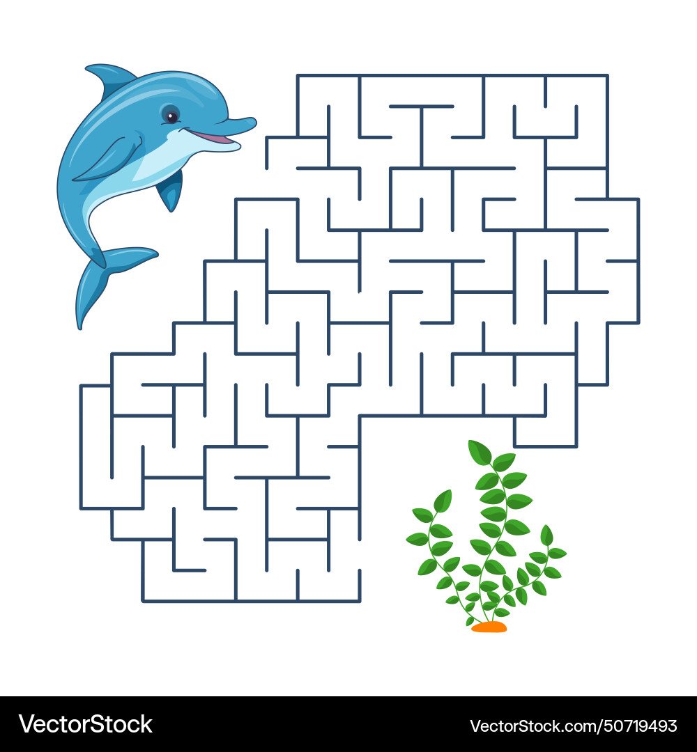 Children s play labyrinth undersea world Vector Image
