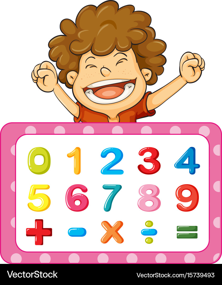 Font design for numbers and signs Royalty Free Vector Image