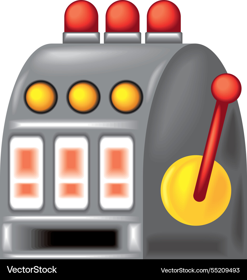 Gray slot machine Royalty Free Vector Image - VectorStock