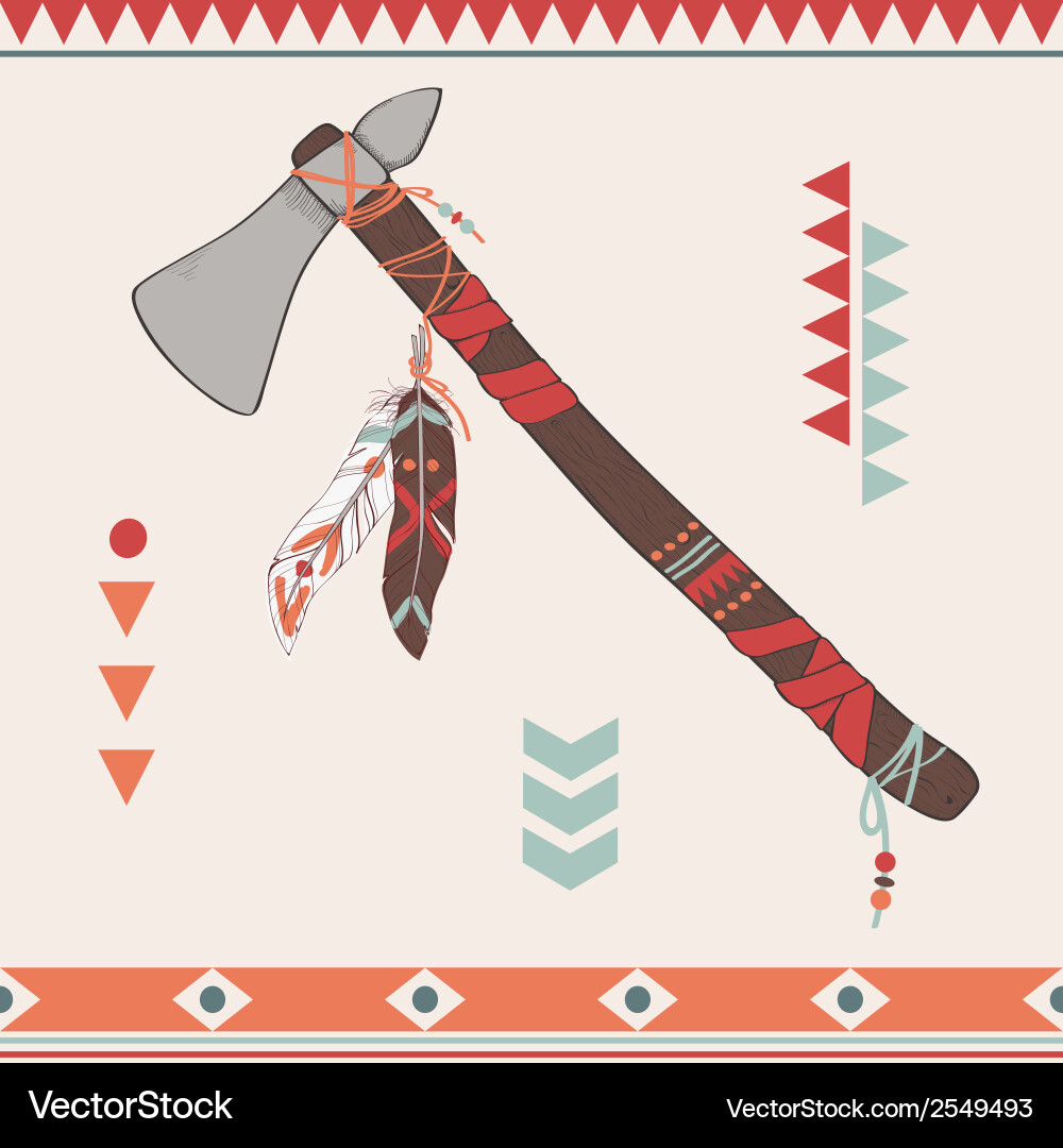 Native American Tomahawk Royalty Free Vector Image