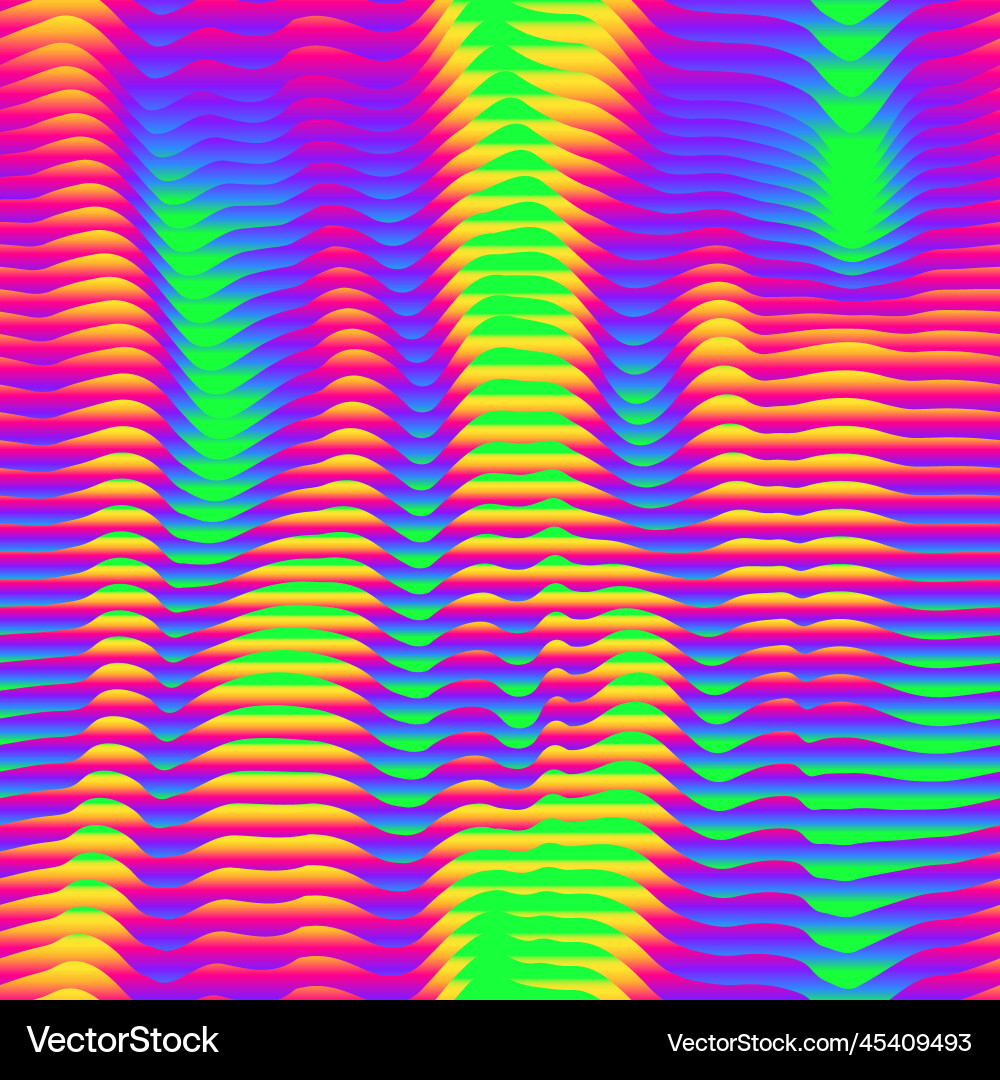 Neon waves abstract seamless texture Royalty Free Vector