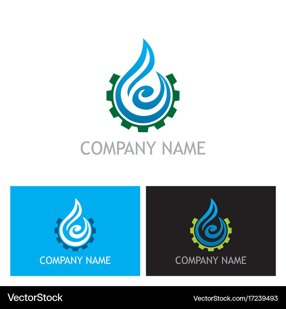 Water drop abstract maintenance logo Royalty Free Vector
