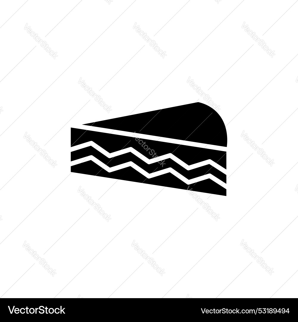 Cake-slice icon isolated on white background Vector Image