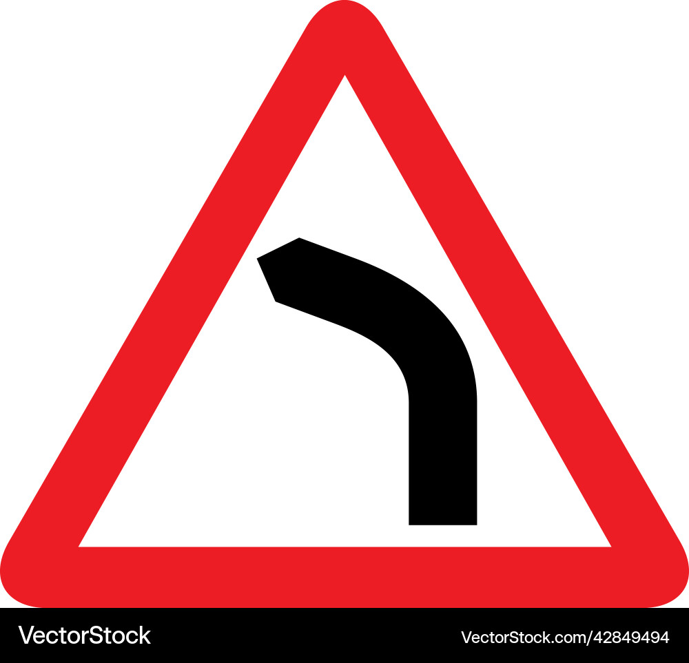 Left bend Royalty Free Vector Image - VectorStock