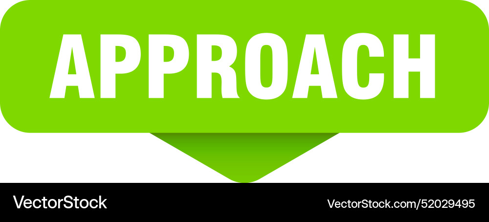 Approach sticker sign on transparent Royalty Free Vector
