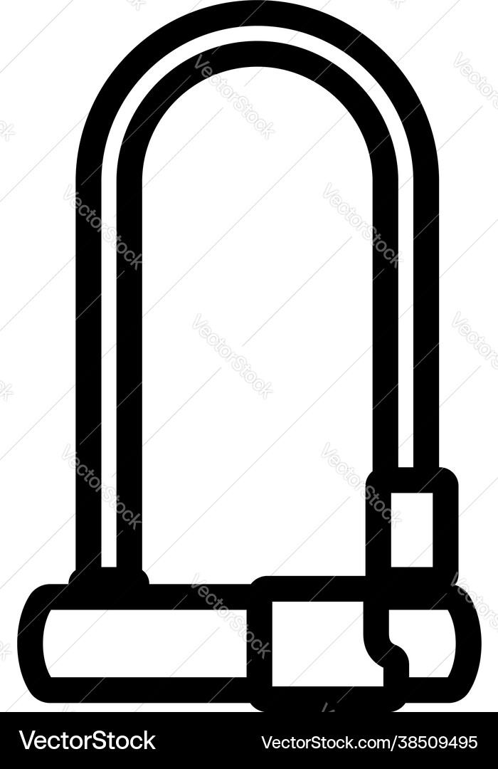 Bike lock icon Royalty Free Vector Image - VectorStock