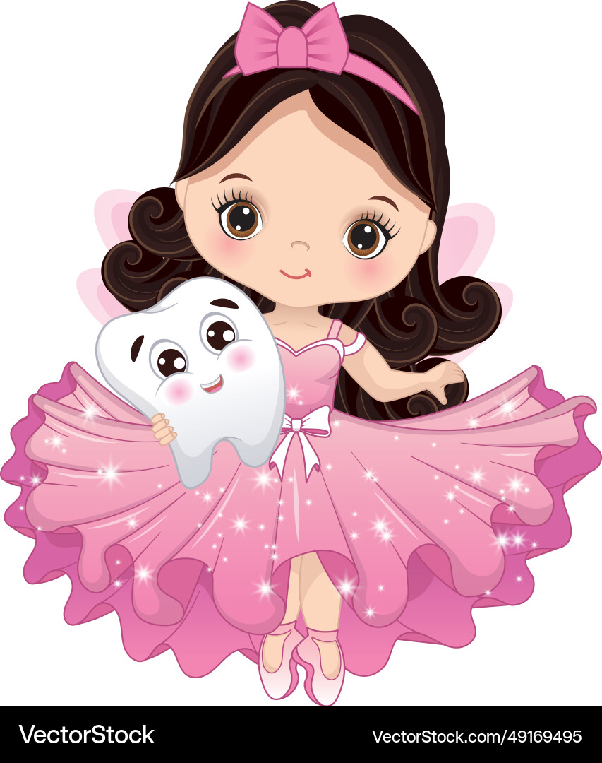 Cute little tooth fairy Royalty Free Vector Image