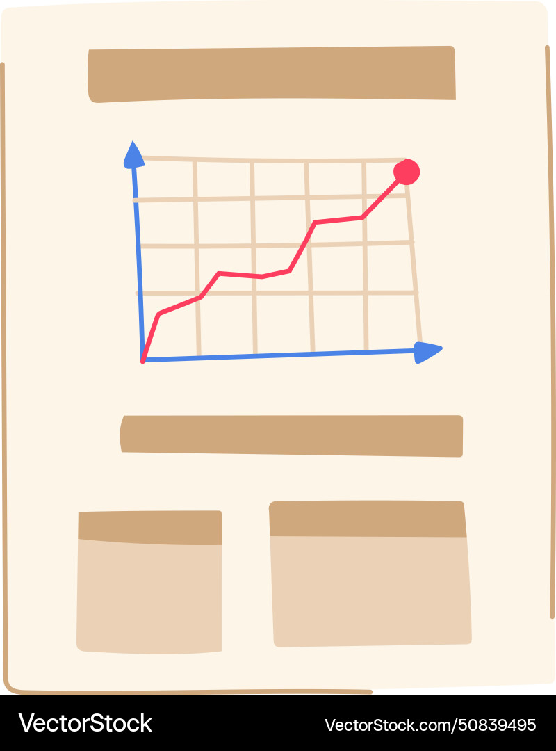 Document financial report cartoon Royalty Free Vector Image