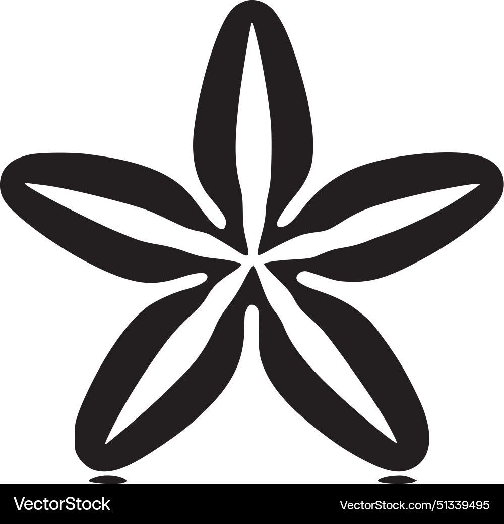 Starfish - minimalist and simple silhouette Vector Image