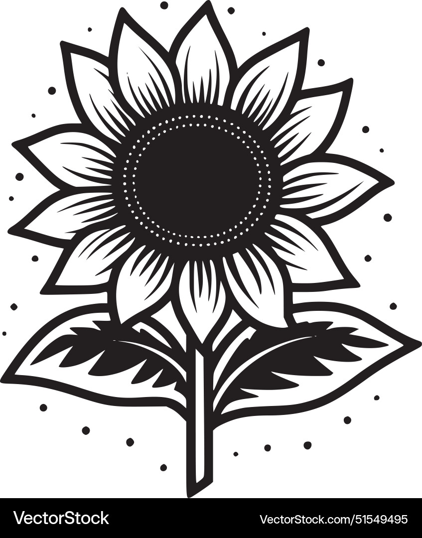 Sunflower - high quality logo - ideal for t-shirt Vector Image