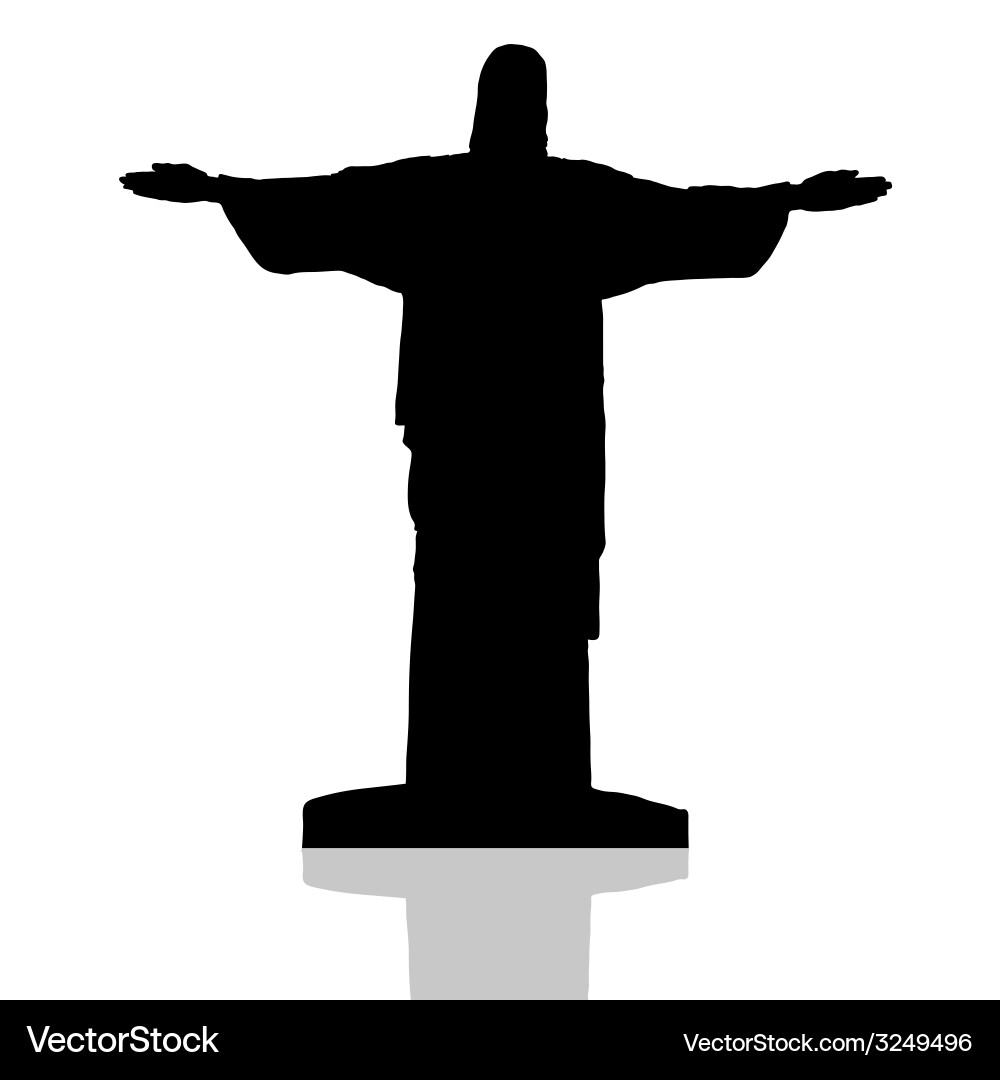 Christ the Redeemer Statue, Rio de Janeiro Vector Image