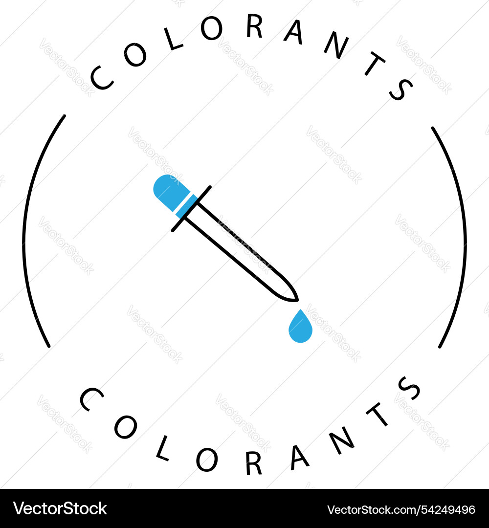 Non-toxic eco dye colorants icon design Royalty Free Vector