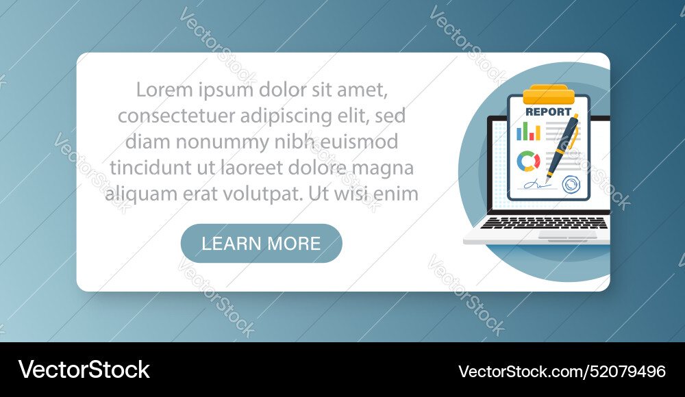 Report document icon in flat style dashboard plan Vector Image