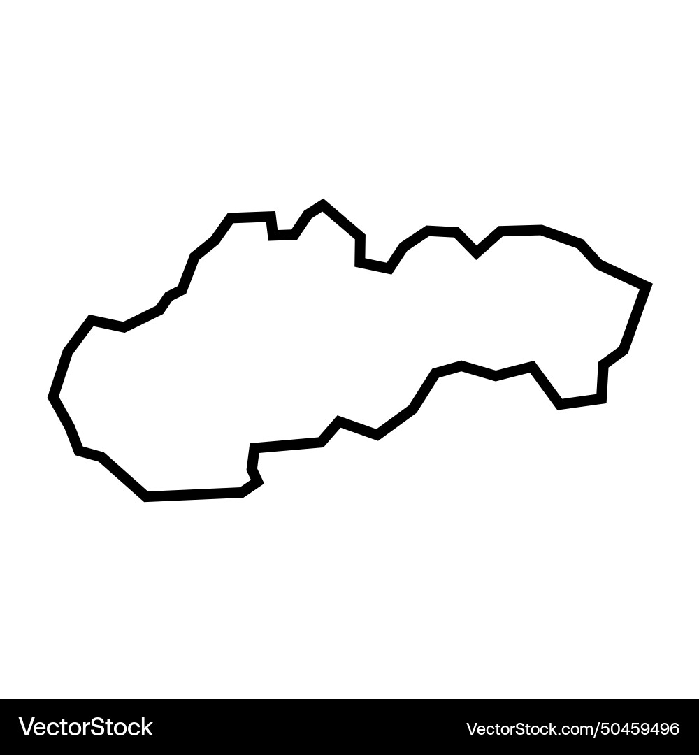 Slovakia country map thick outline icon Royalty Free Vector