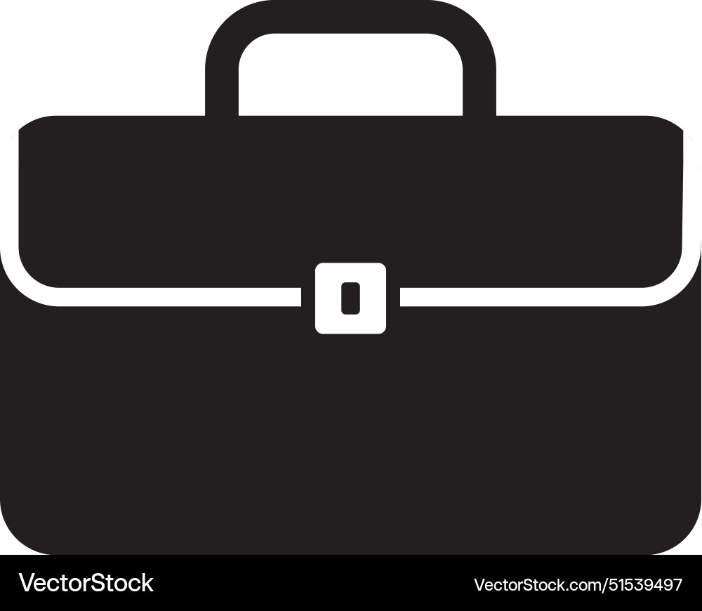 Briefcase sign portfolio symbol outline Royalty Free Vector