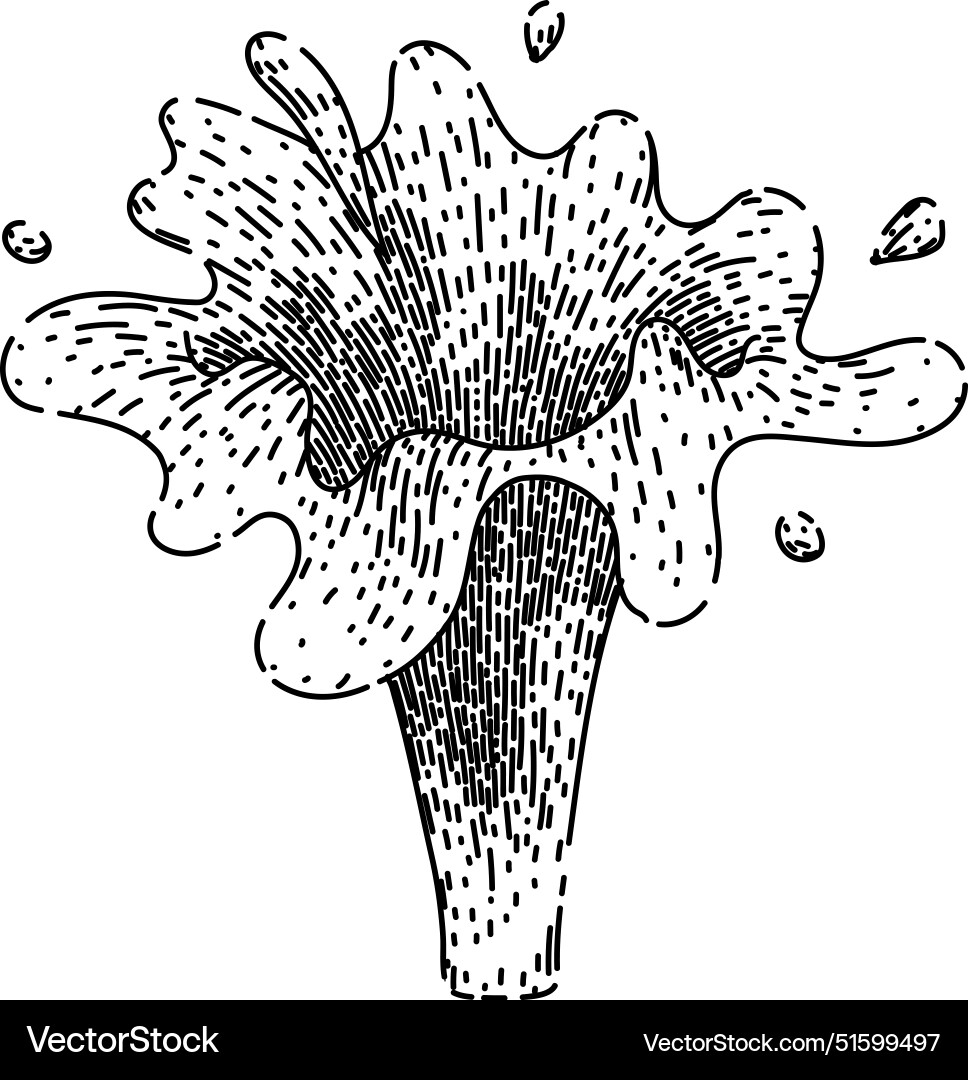 Drop water splash sketch hand drawn Royalty Free Vector