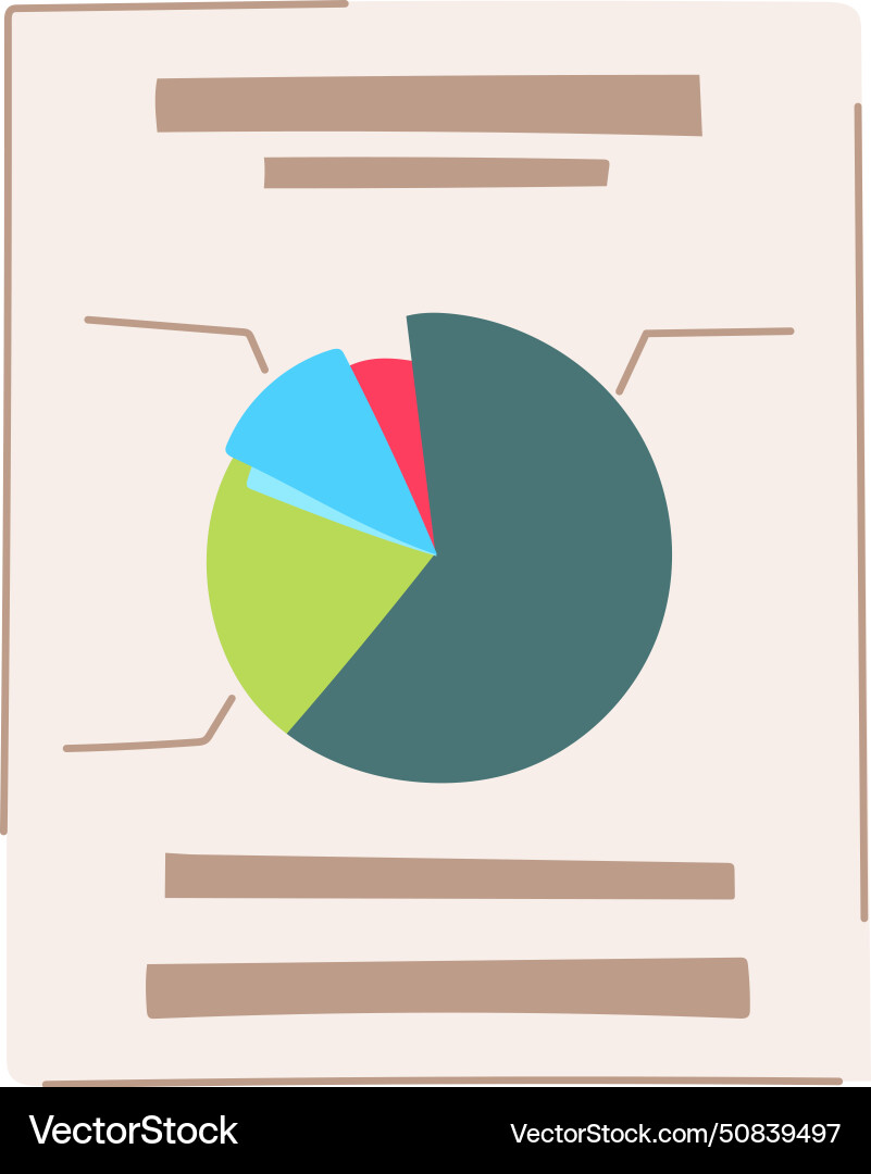 Graphic financial report cartoon Royalty Free Vector Image