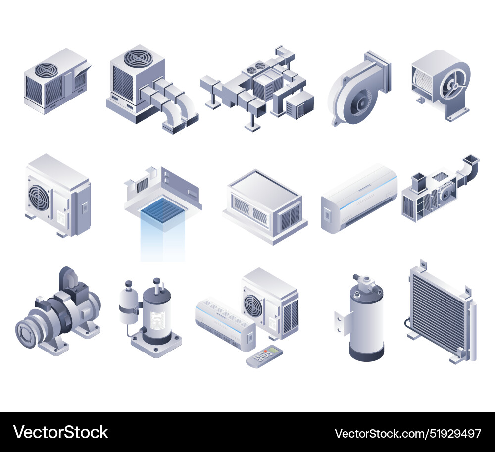 Industrial hvac equipment cooling systems Vector Image