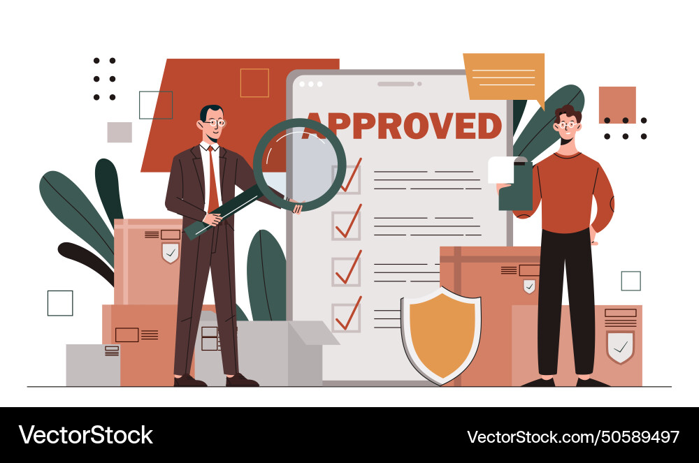 Product quality control Royalty Free Vector Image
