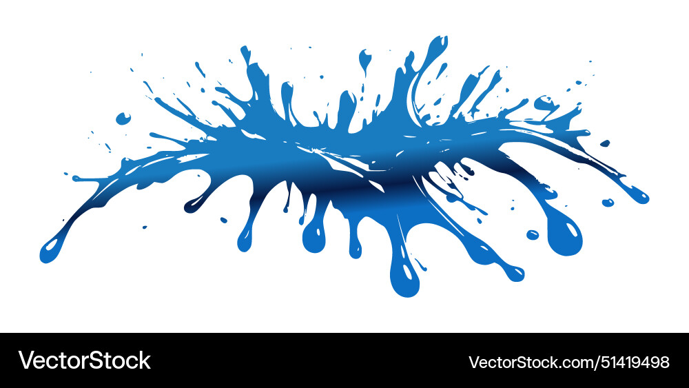 Dripping blue paint effect Royalty Free Vector Image
