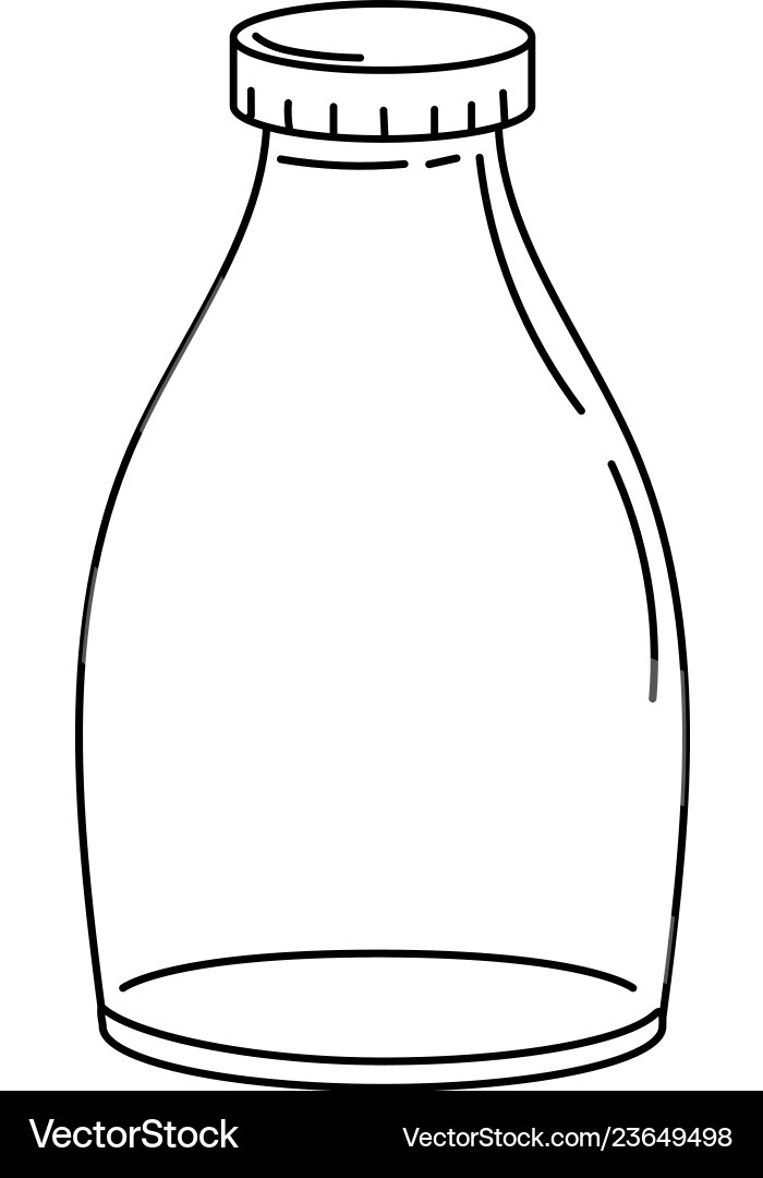 Empty bottle cartoon Royalty Free Vector Image