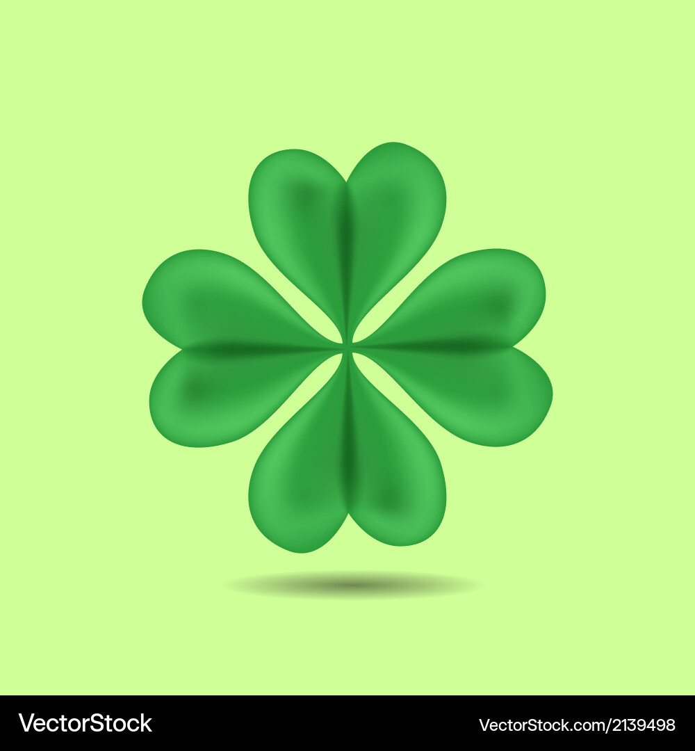Four-leaf clover Royalty Free Vector Image - VectorStock