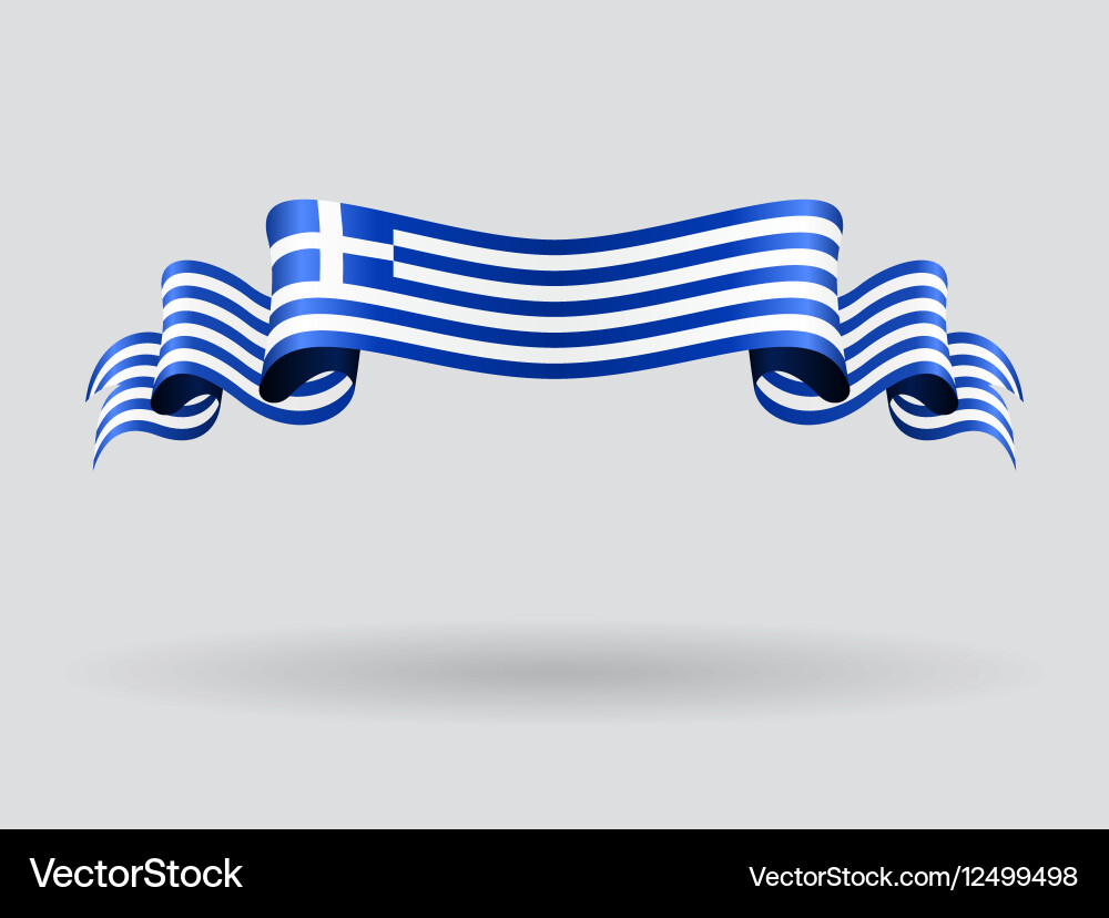 Greek wavy flag Royalty Free Vector Image - VectorStock
