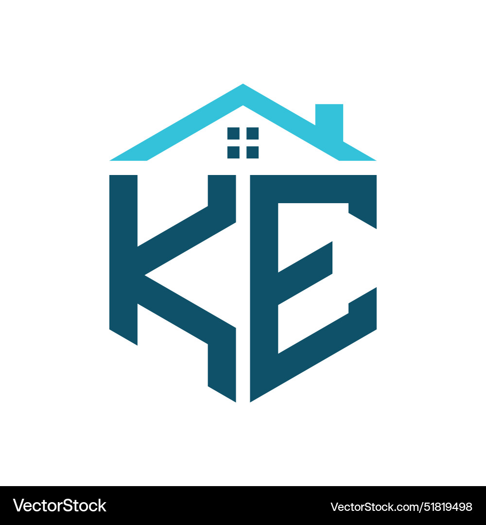 Ke house logo design template letter Royalty Free Vector