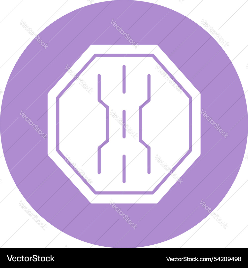 Narrow road glyph circle icon Royalty Free Vector Image