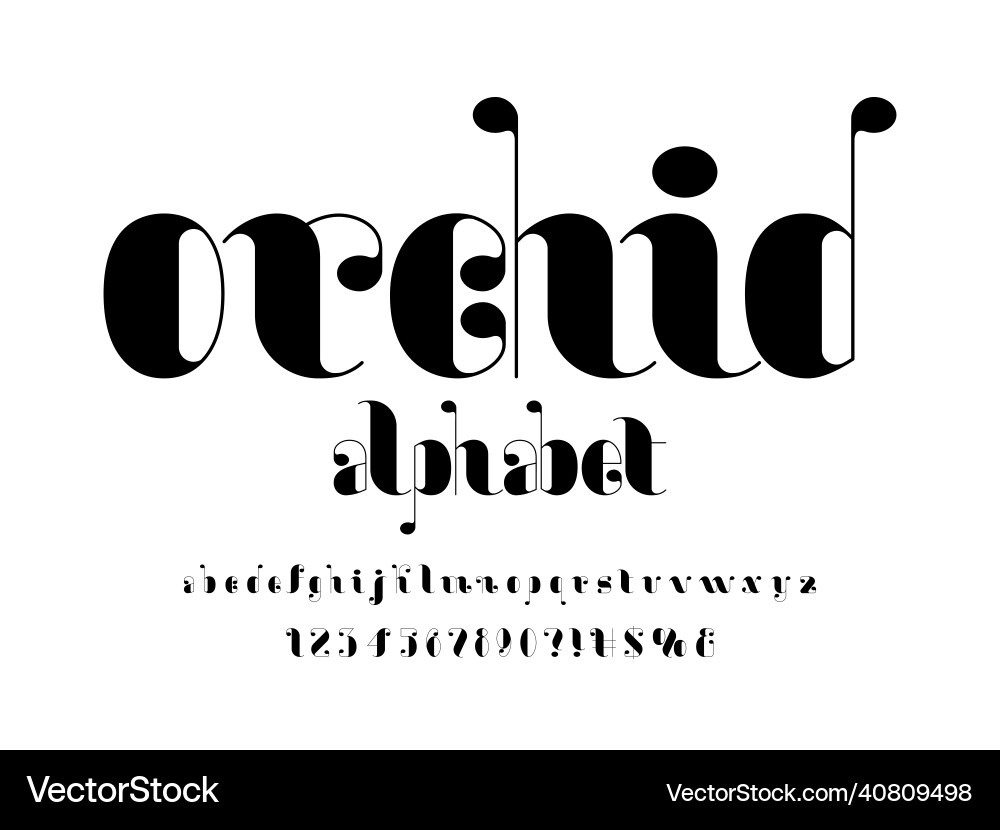 Stylized font Royalty Free Vector Image - VectorStock