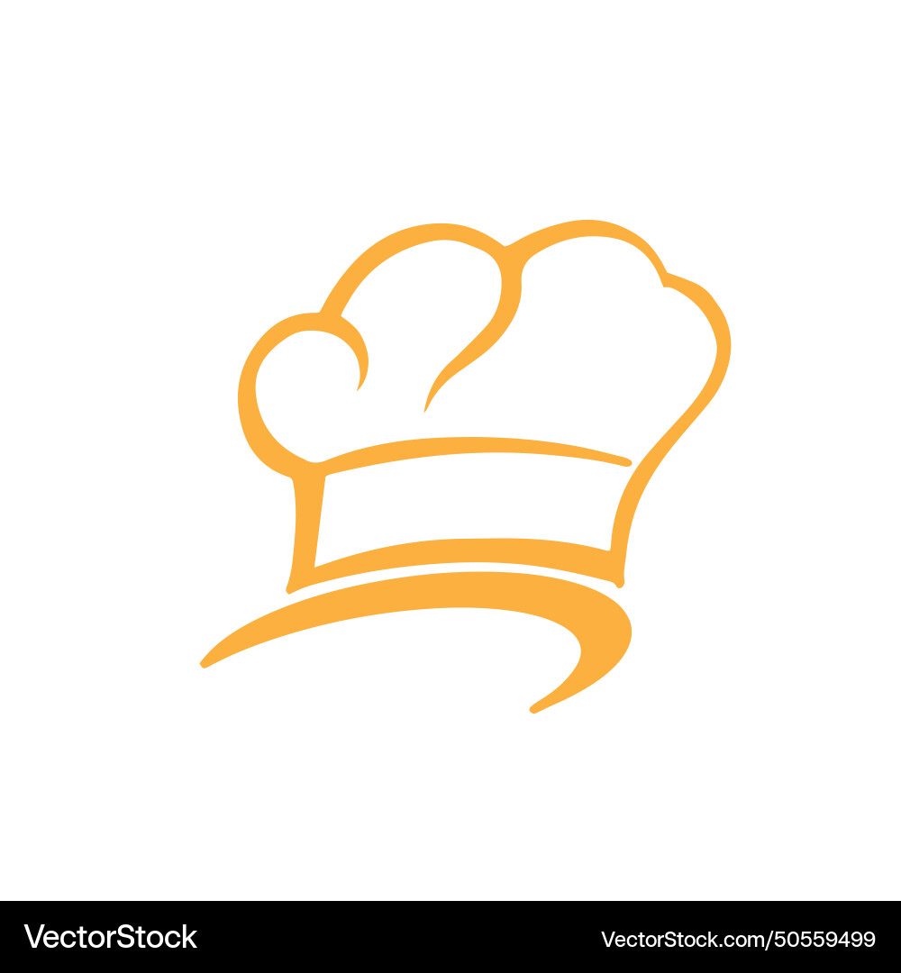 Chef hat logo design template Royalty Free Vector Image