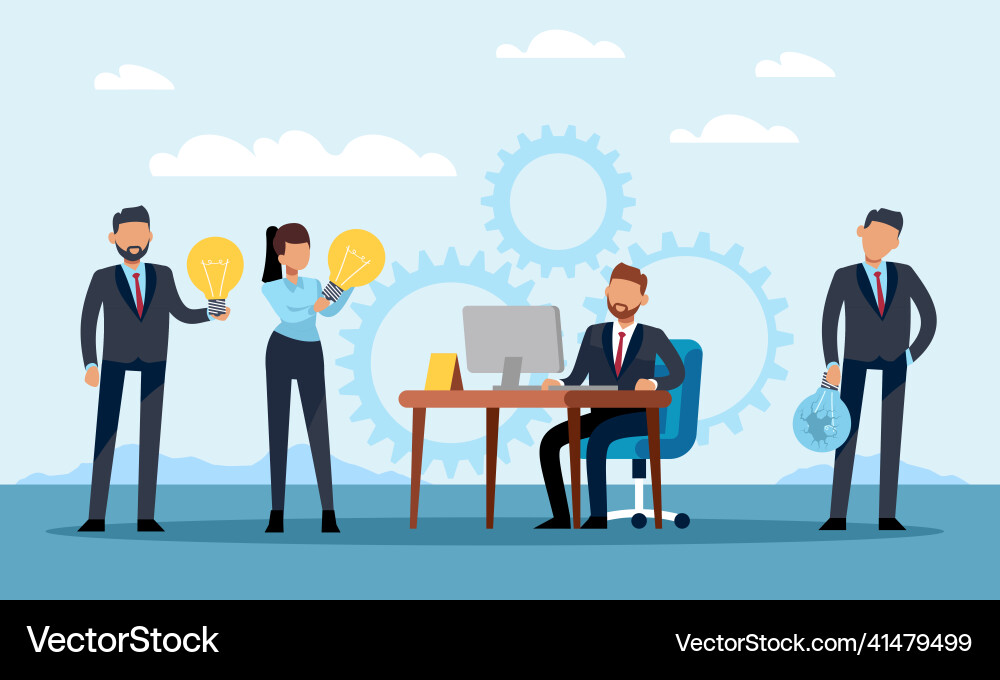 Creative team affirmation and rejection Royalty Free Vector