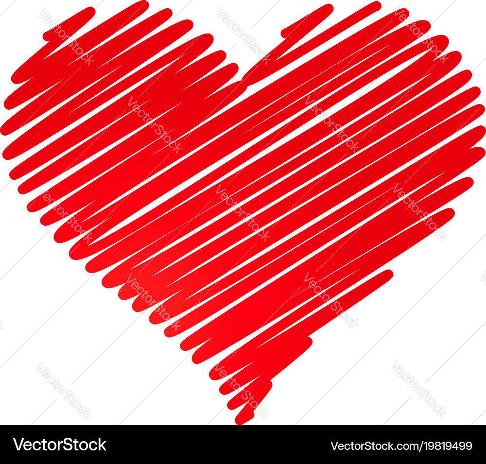 Hand drawn heart design element Royalty Free Vector Image