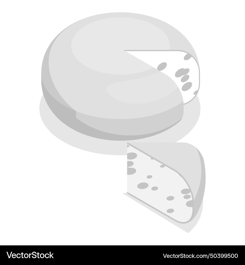 3d isometric flat set of cheese item 2 Royalty Free Vector