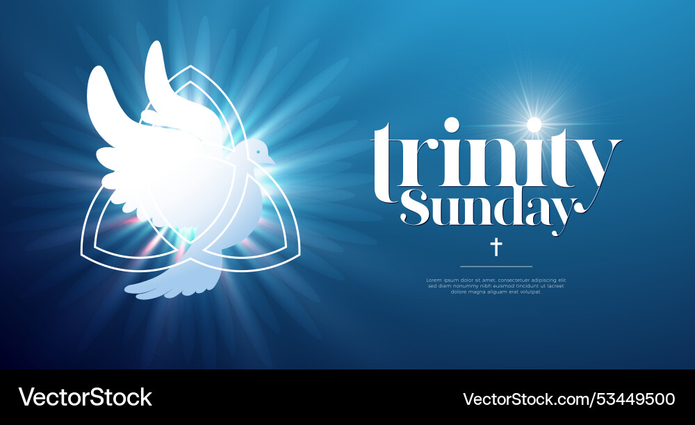 A banner for trinity sunday Royalty Free Vector Image