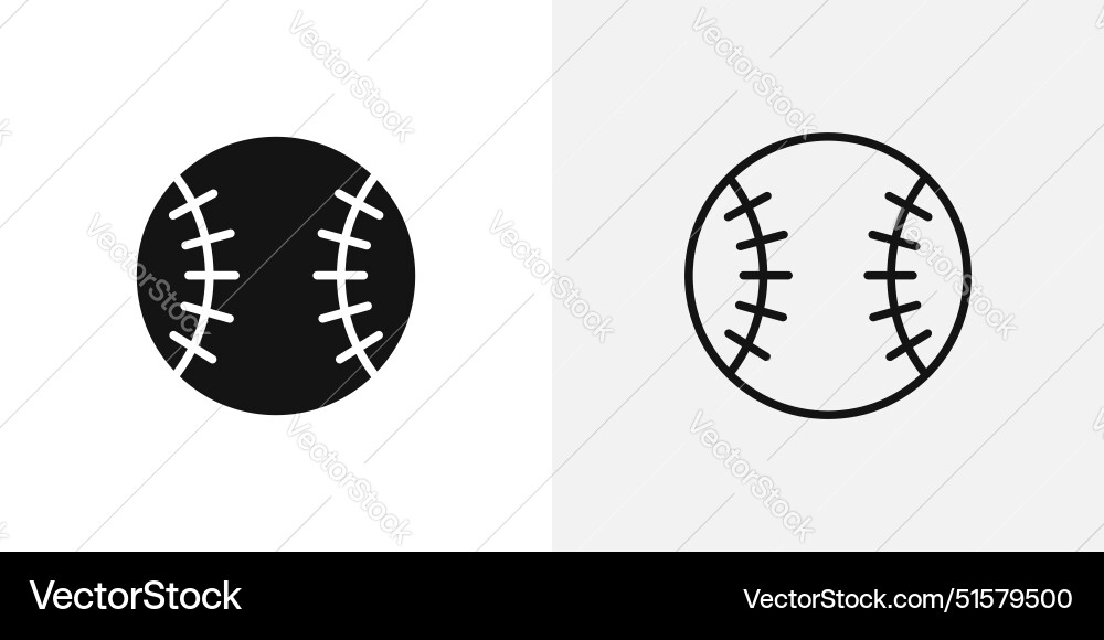 Baseball icon representing the classic sports Vector Image