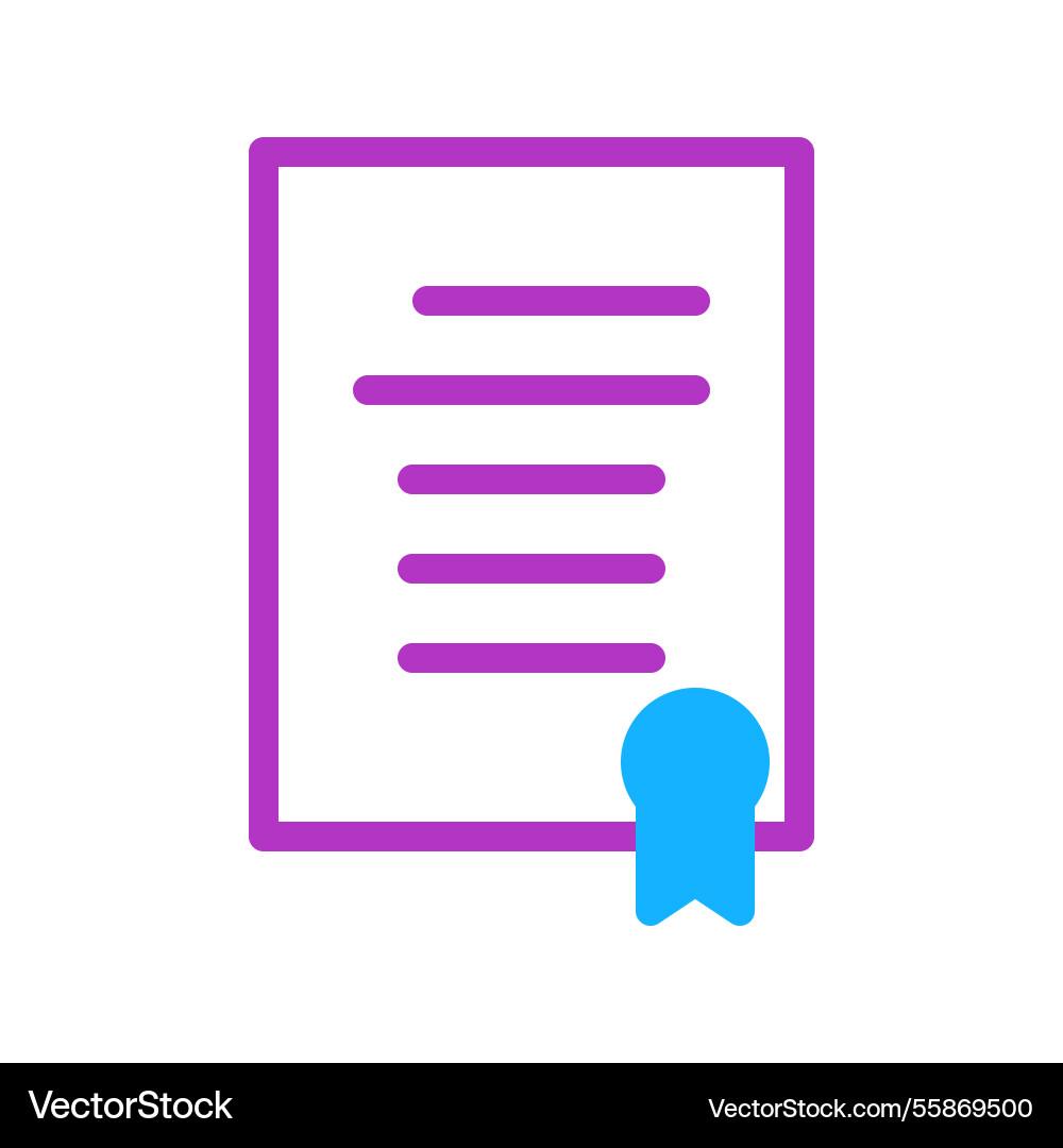 Document of certification and accreditation symbol