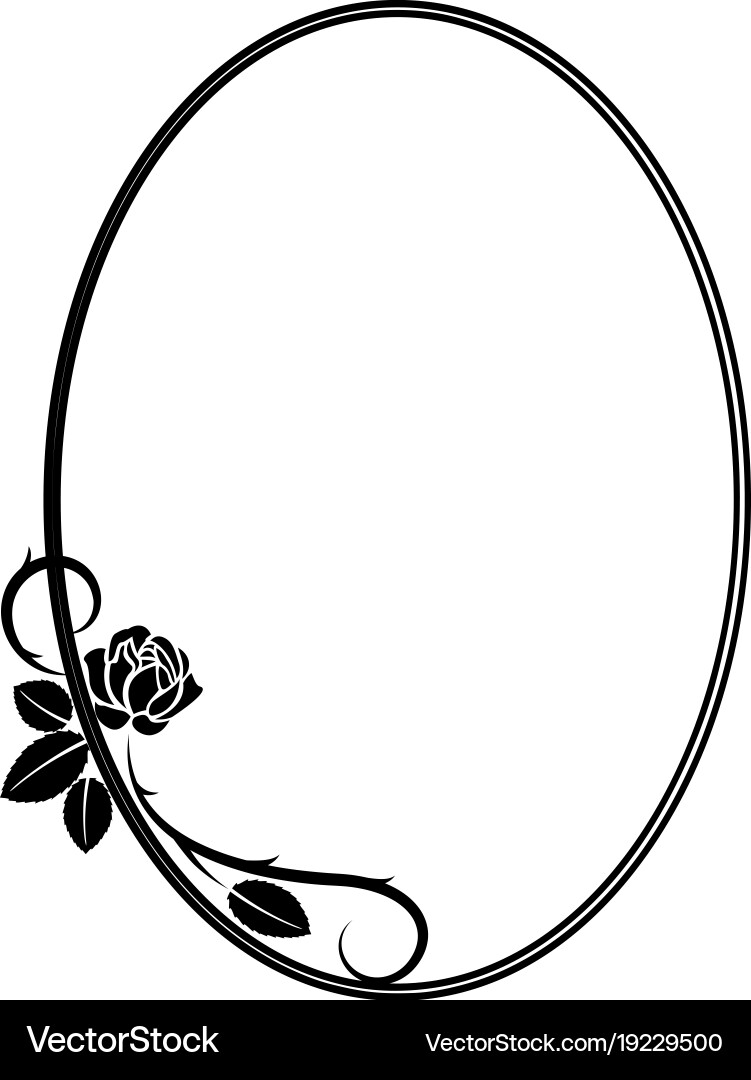 Elegant Rose Frame Royalty Free Vector Image - VectorStock