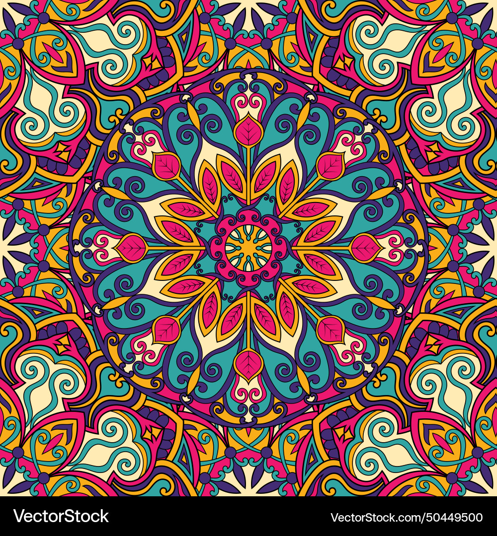 Flower mandala design Royalty Free Vector Image