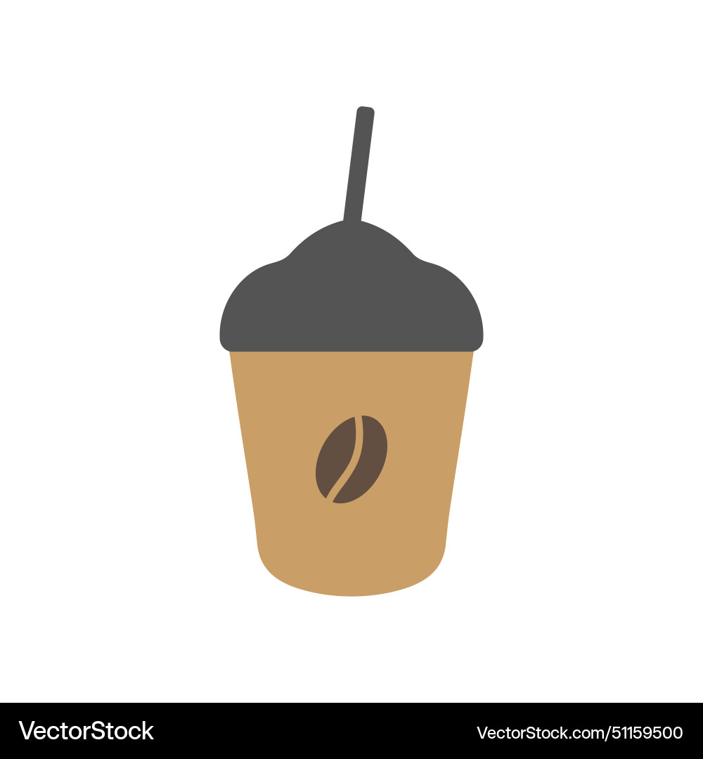 Iced coffee drink Royalty Free Vector Image - VectorStock