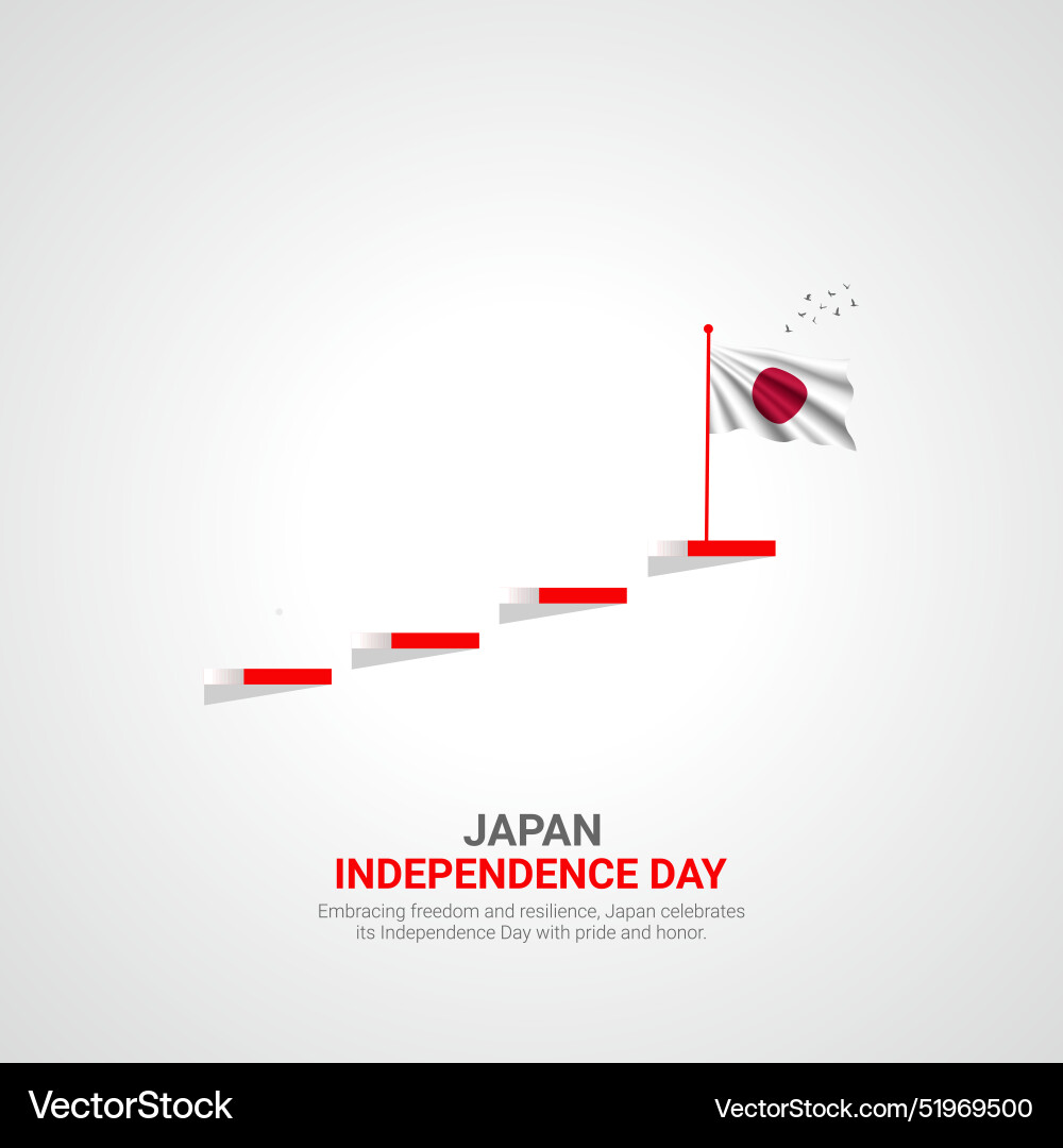 Japan independence day Royalty Free Vector Image