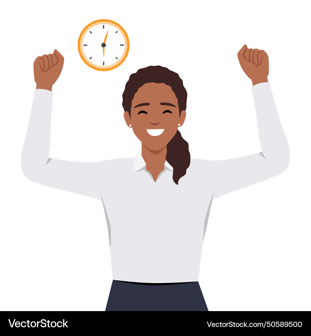 Successful time management and alarm concept Vector Image